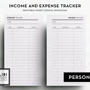 Personal Budget Planner Expense Tracker Income Tracker Financial ...