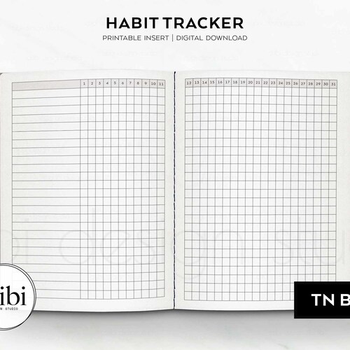 Habit Tracker B6 Printable Inserts Travelers Notebook B6 - Etsy