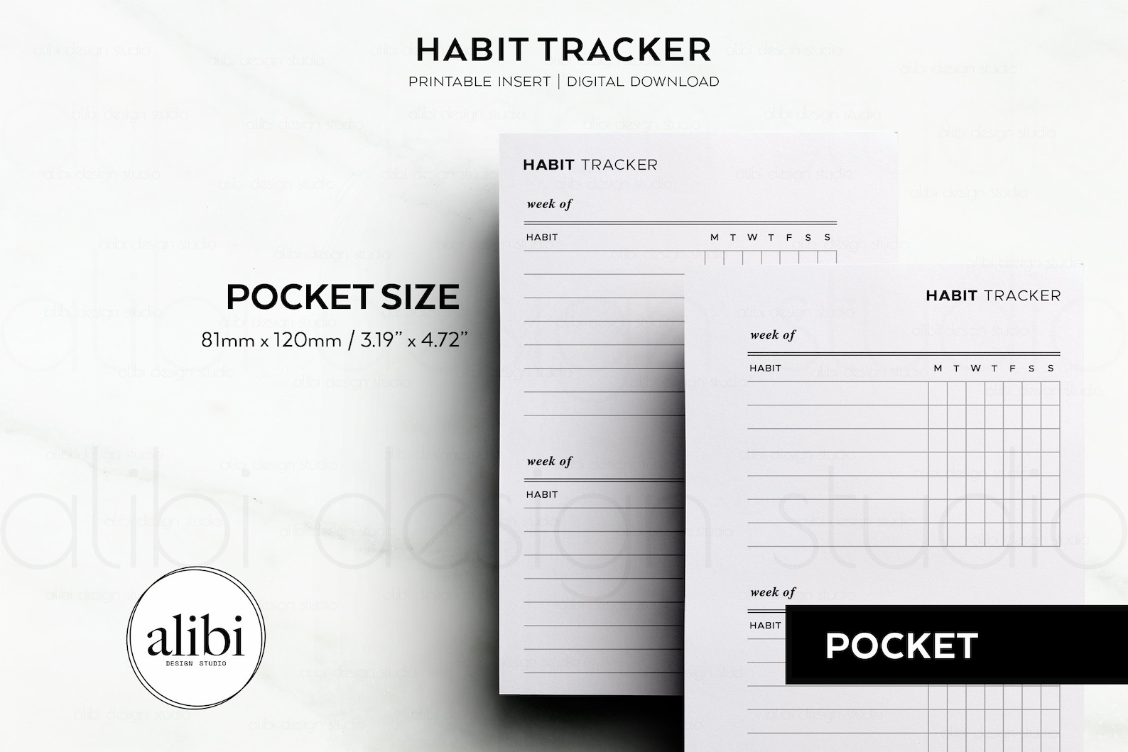 Pocket Habit Tracker Weekly Planner Routine Tracker Pocket - Etsy