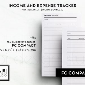 FC Compact, Budget Planner Expense Tracker Income Tracker Financial Planner Spending Tracker ...