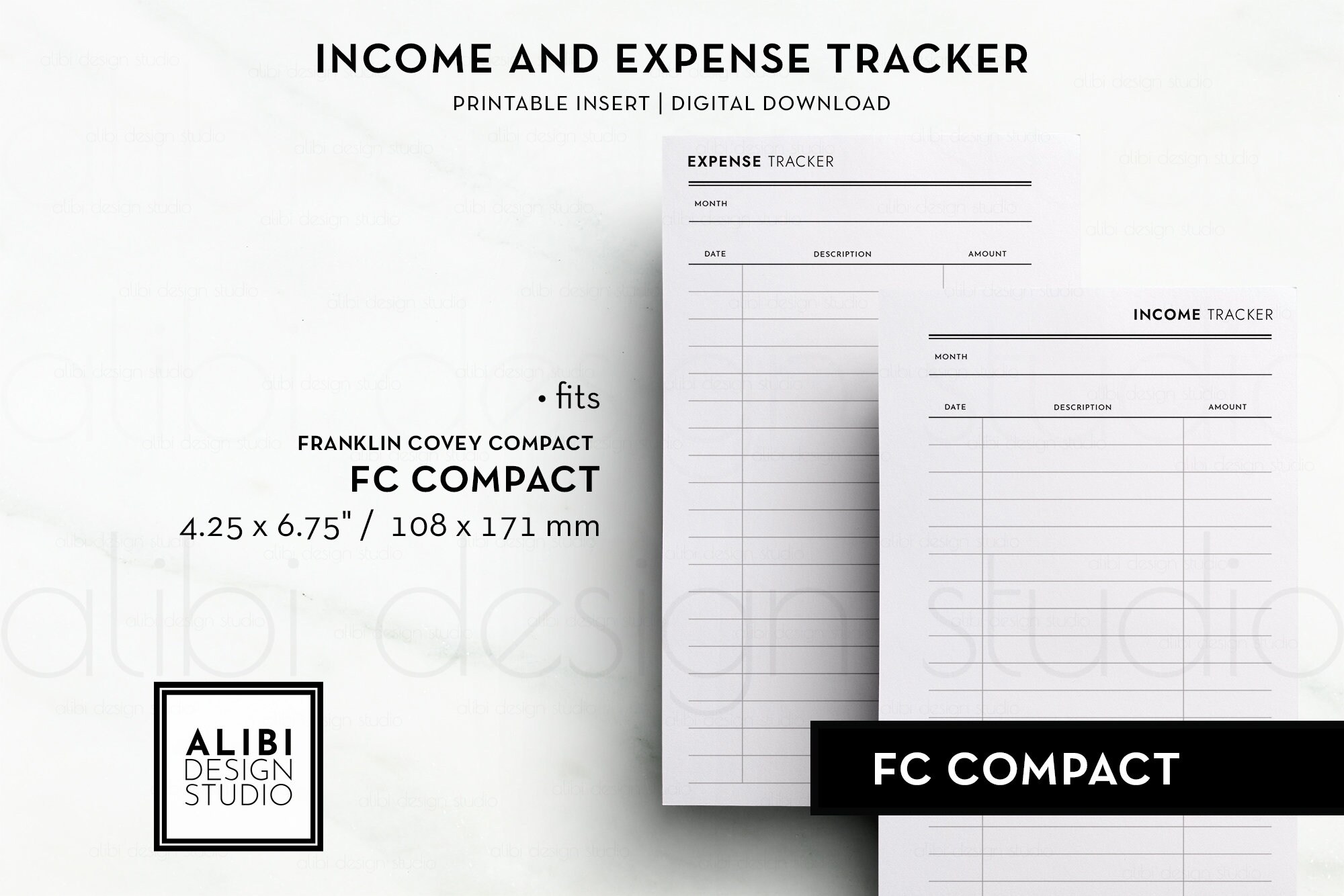Paper & Party Supplies FC Compact Budget Planner Expense Tracker Budget ...