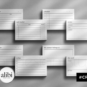 Printable Planner Cards Wallet Cards Planner Pockets - 48 Designs ...