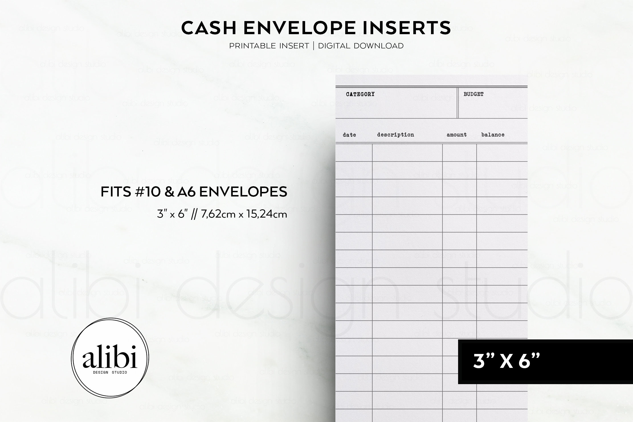 Cash Envelope Inserts Printable PDF Money Tracker Budget - Etsy