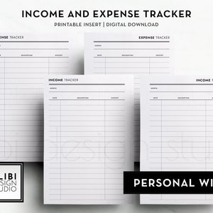 Personal WIDE Budget Planner Expense Tracker Income Tracker Personal ...