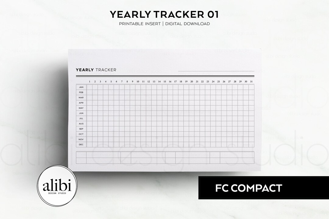 FC Compact Year Tracker Habit Tracker Yearly Overview Mood Tracker Period Tracker Franklin Covey ...
