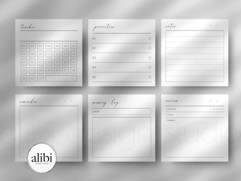 Printable Sticky Notes Printable Planner Cards 24 Designs - Etsy
