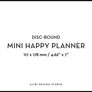 HP MINI Essential Printable Inserts MINI Happy Planner Printable Basic ...