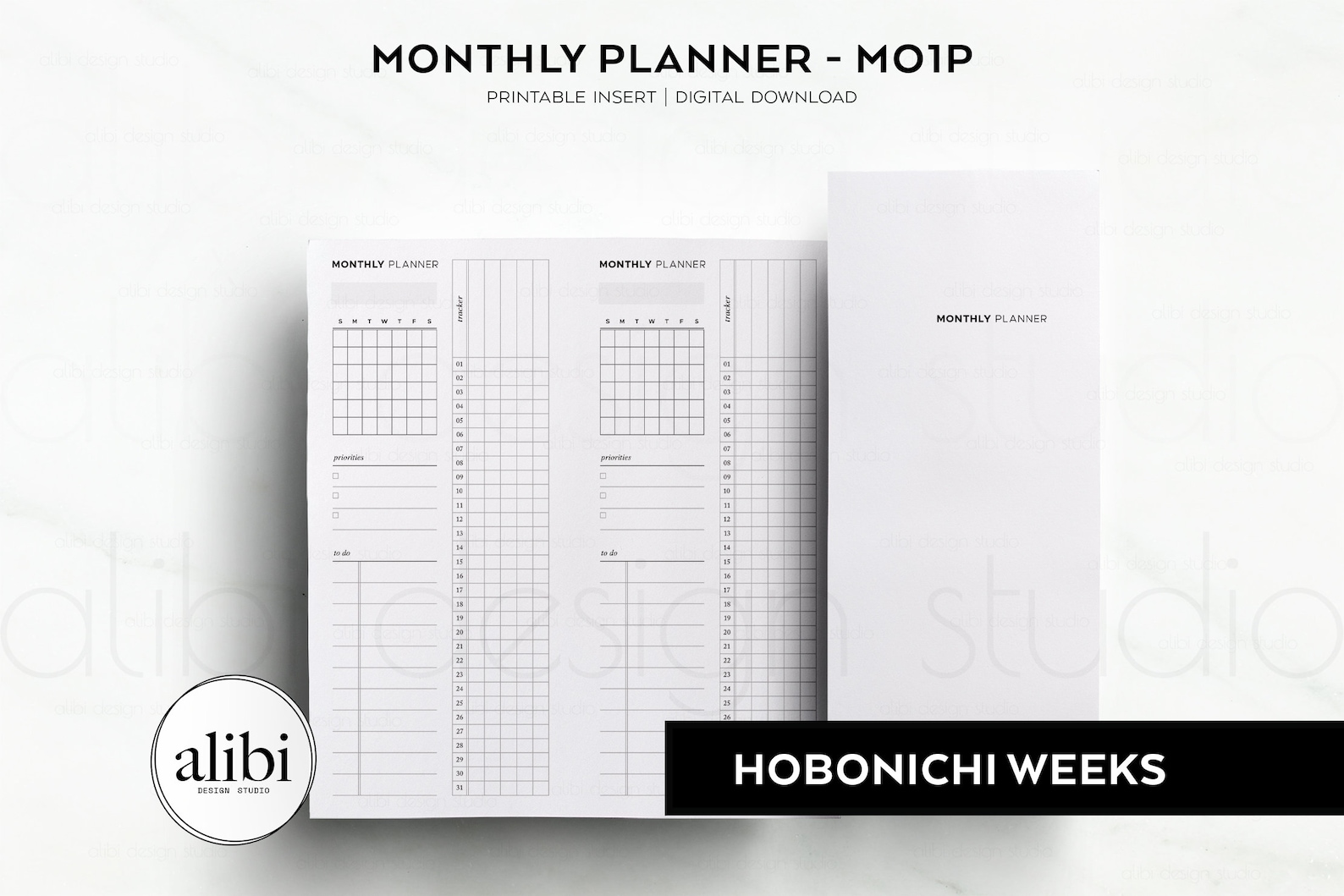 Hobonichi Weeks Month at a Glance Habit Tracker Monthly Planner Mo1p ...