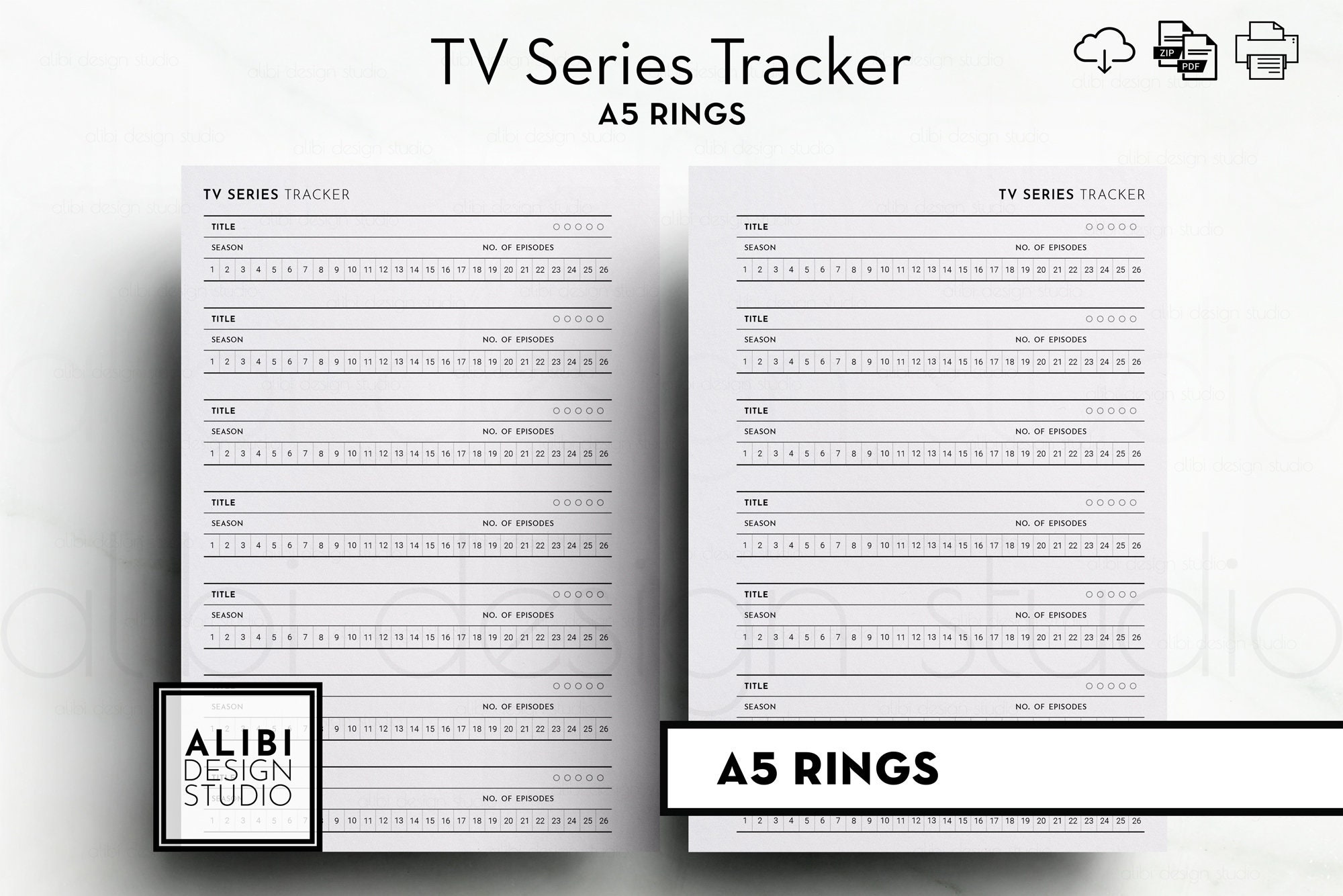 A5 TV Show Tracker Episode Tracker A5 Printable Planner - Etsy