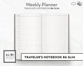 B6 Weekly Planner Insert TN - Etsy