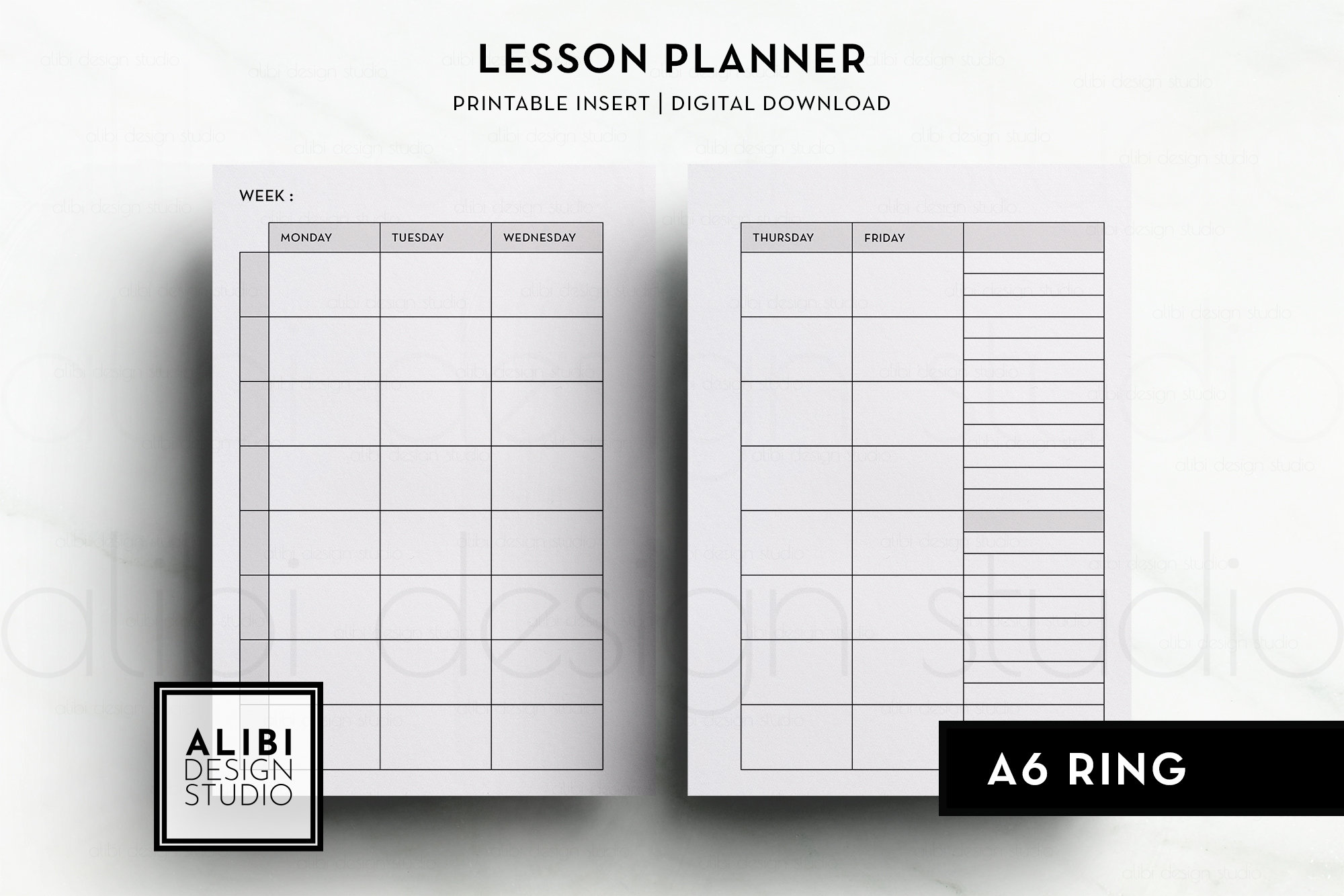 A6 Lesson Planner Student Planner A6 Printable Planner | Etsy