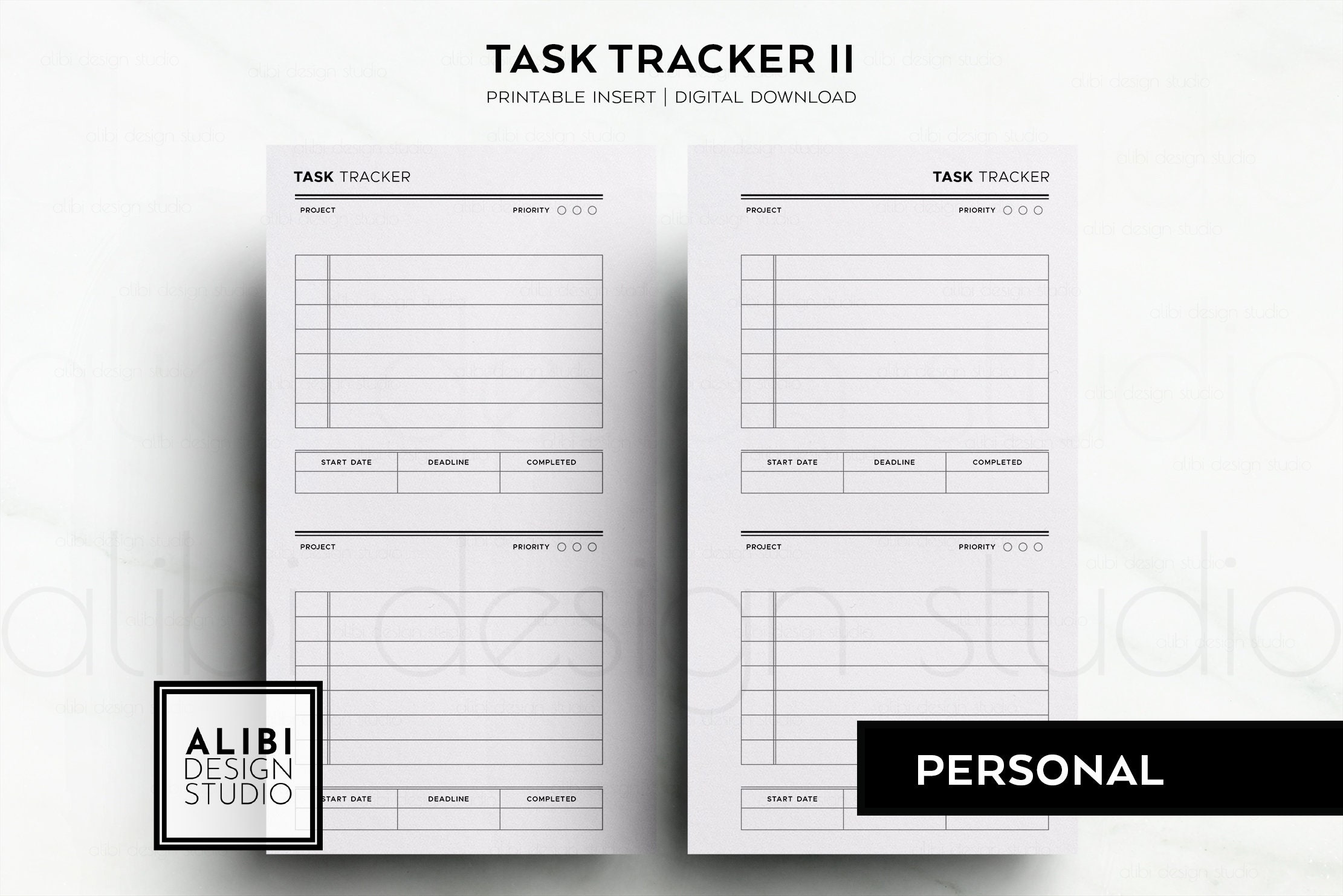 Personal Task Tracker Project Planner Work Planner Student - Etsy