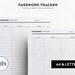 A4 and US Letter Size Password Tracker Password Manager Emergency ...