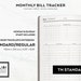 Standard TN, Bill Tracker Monthly Financial Overview Budget Inserts ...