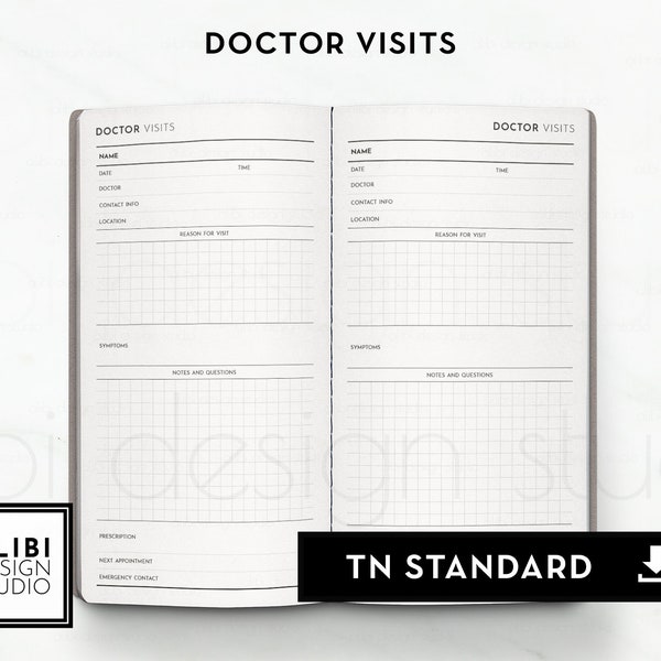 Medical Appointment Travelers Notebook - Etsy
