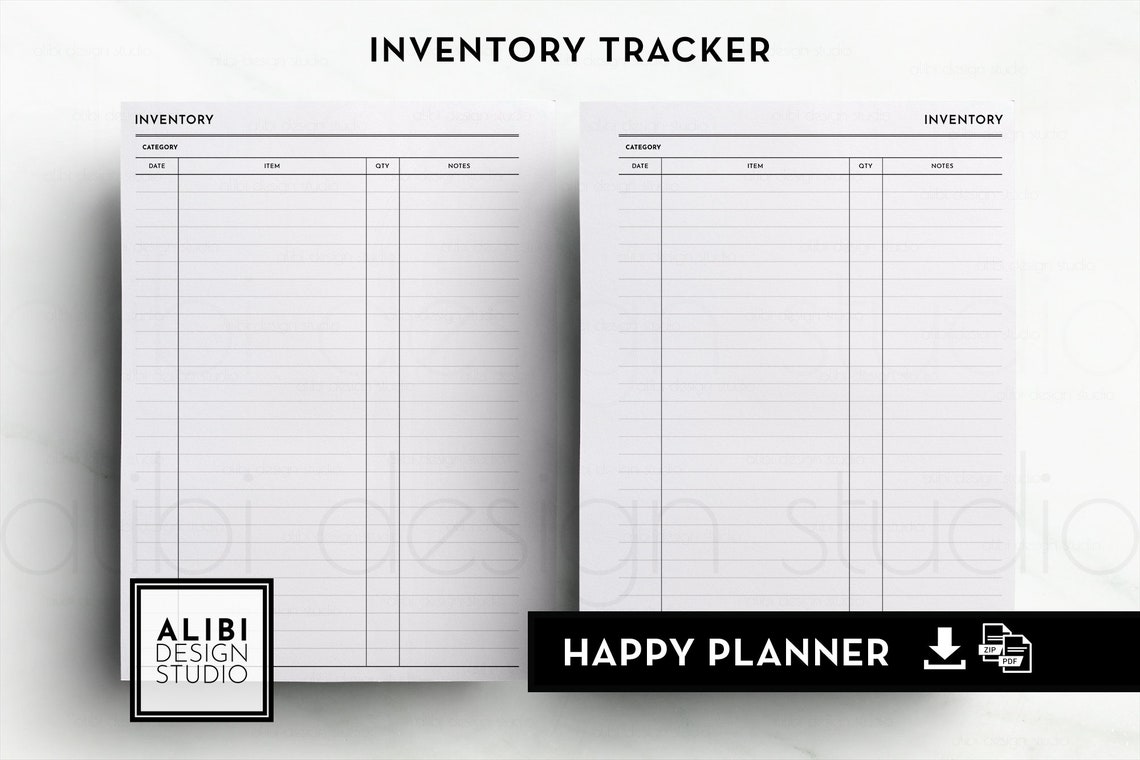 Happy Planner Inventory Tracker Inventory List HP Classic - Etsy