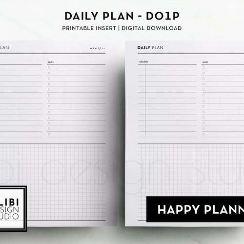 Daily Planner Printable Happy Planner Classic Daily | Etsy