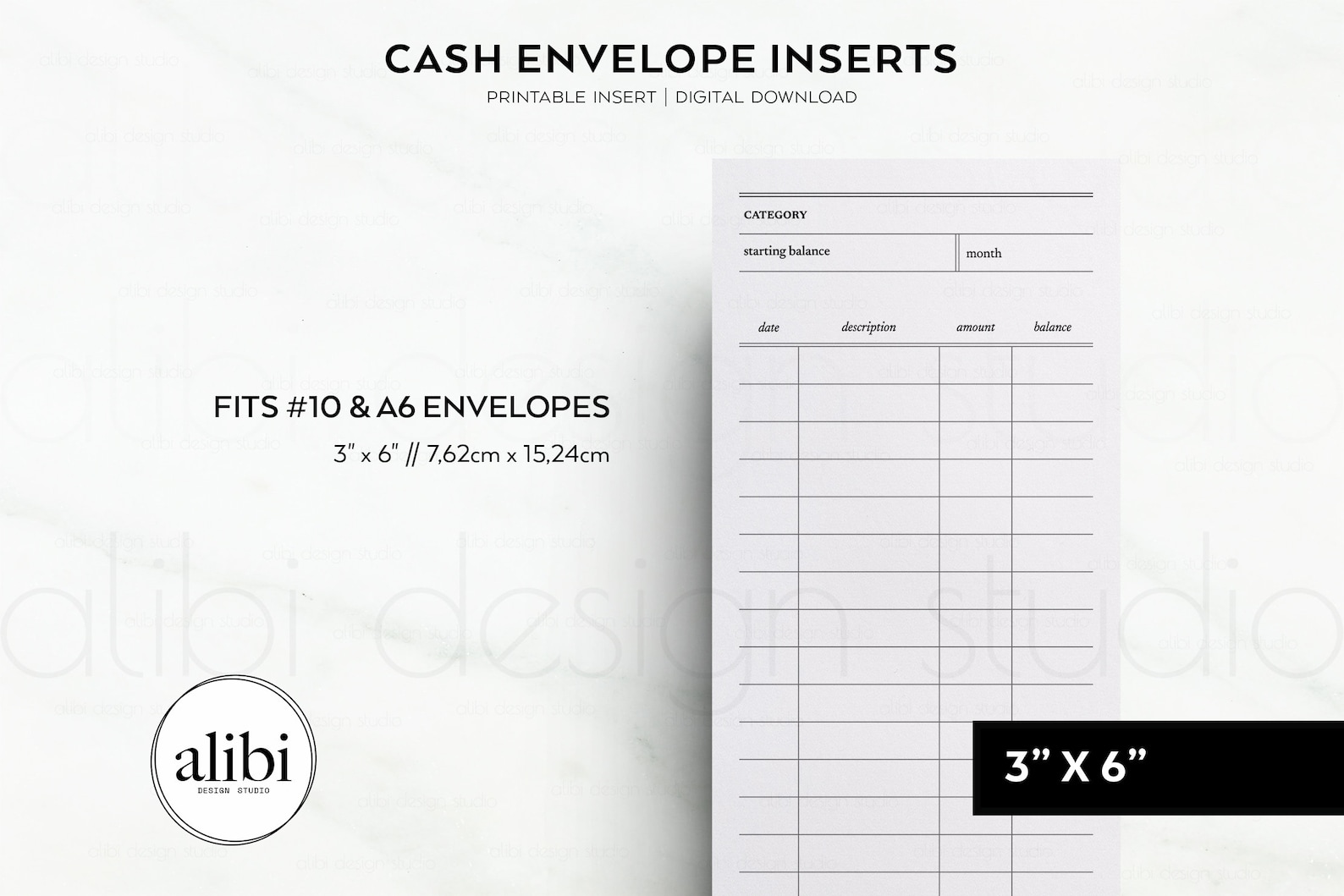 Cash Envelope Inserts Printable PDF Money Tracker Budget - Etsy