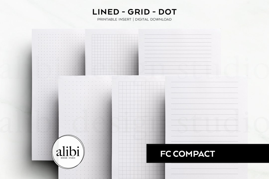 FC Compact Grid Paper Dot Grid Lined Paper Printables Franklin Covey ...