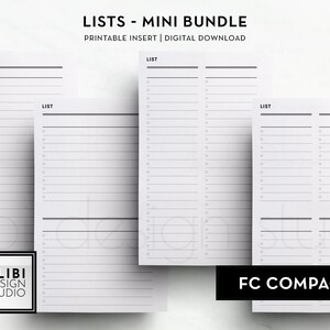 FC Compact List Bundle to Do List Franklin Covey Compact Printable ...