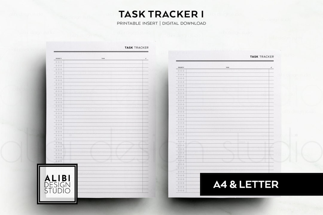 A4 and Letter Task Tracker Task Triage Project Planner Task Management ...