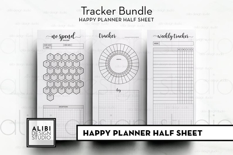 Skinny Classic Happy Planner Tracker Inserts Habit Tracker HP - Etsy