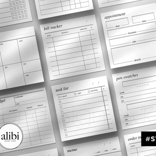 Printable Sticky Notes Printable Planner Cards 66 Designs - Etsy