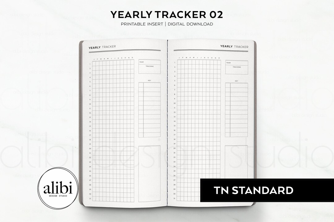Standard TN Year Tracker Habit Tracker Mood Tracker Period Tracker ...