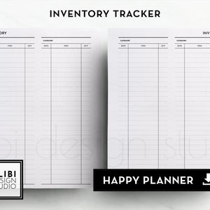 Happy Planner, Inventory Tracker, Inventory List, HP Classic Product ...