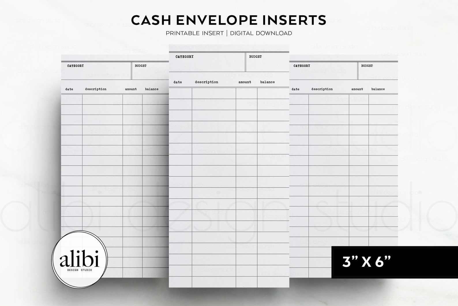 Cash Envelope Inserts Printable PDF Money Tracker Budget - Etsy