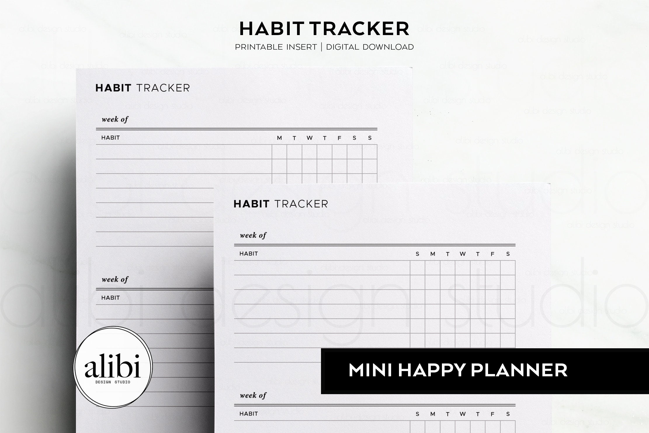 HP MINI Habit Tracker Weekly Planner Routine Tracker MINI - Etsy