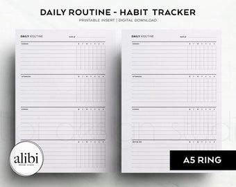 Daily Routine, Habit Tracker, Weekly Planner - Etsy