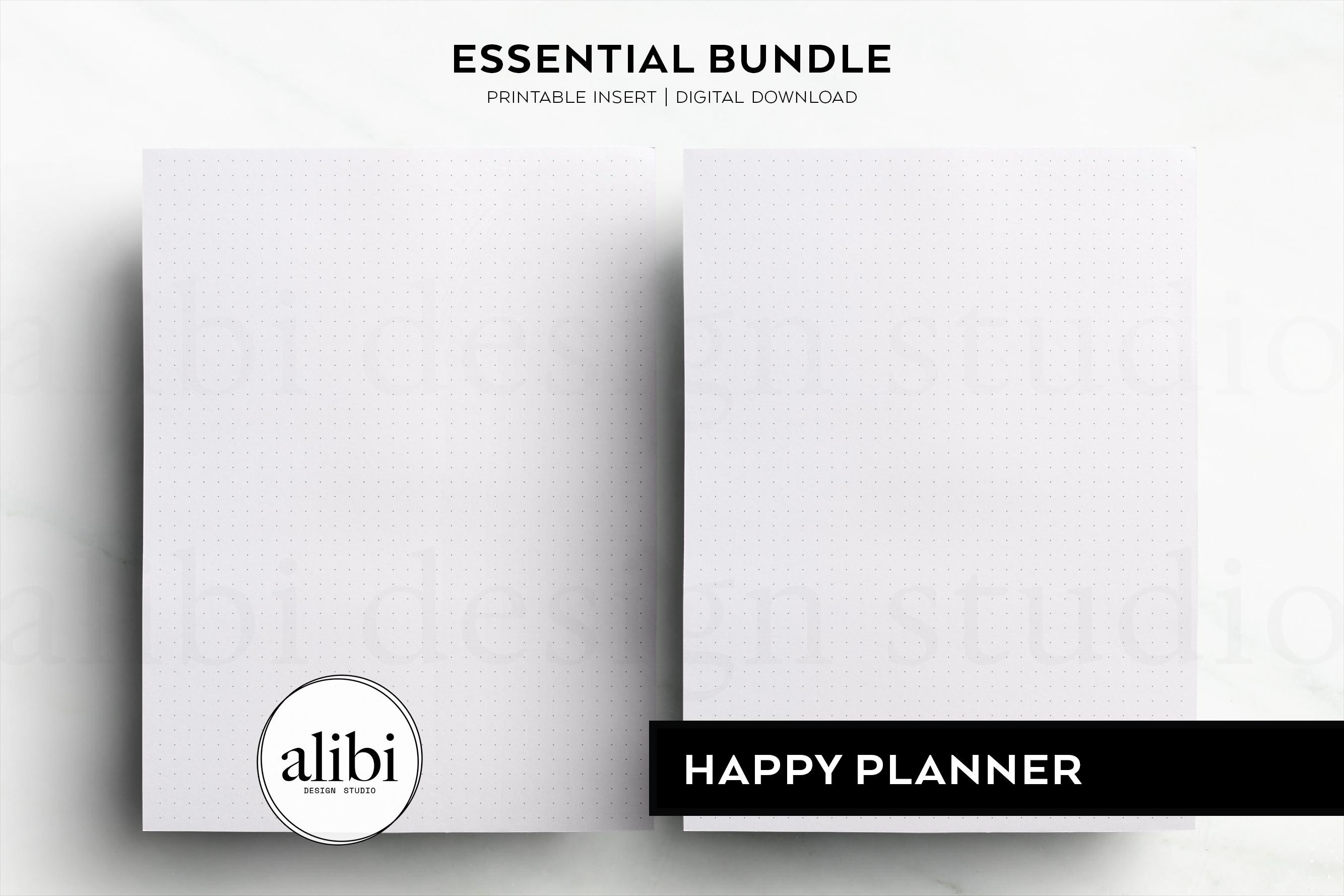Happy Planner Printable Inserts Grid Paper Dot Grid Lined Paper HP ...
