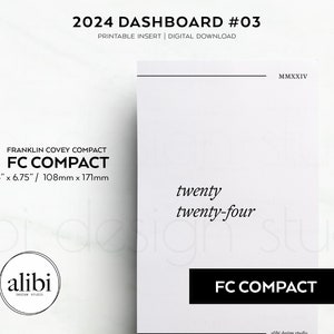 FC Compact 2024 Planner Dashboard Printable Dashboard Planner - Etsy