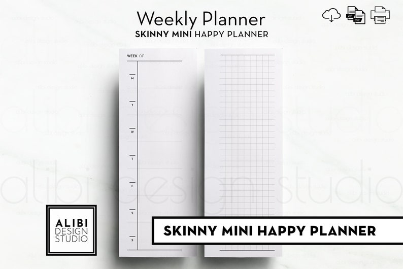 Skinny Mini Happy Planner Minimalist Weekly Planner Week on | Etsy