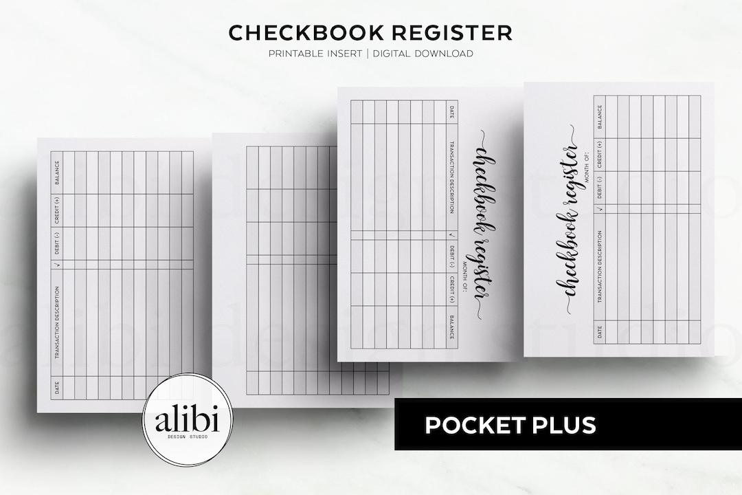 Pocket Plus Checkbook Register Financial Planner Budget Planner Expense ...