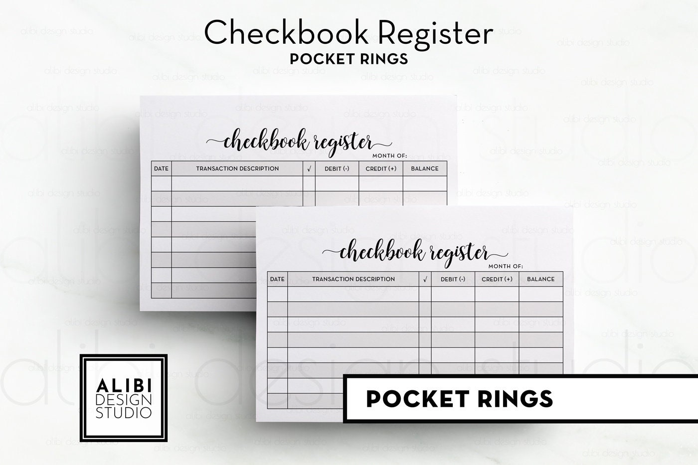 Pocket Checkbook Register Finance Planner Budget Planner | Etsy