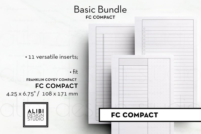FC Compact Basic Bundle Grid Paper Dot Grid Paper Lined Paper - Etsy