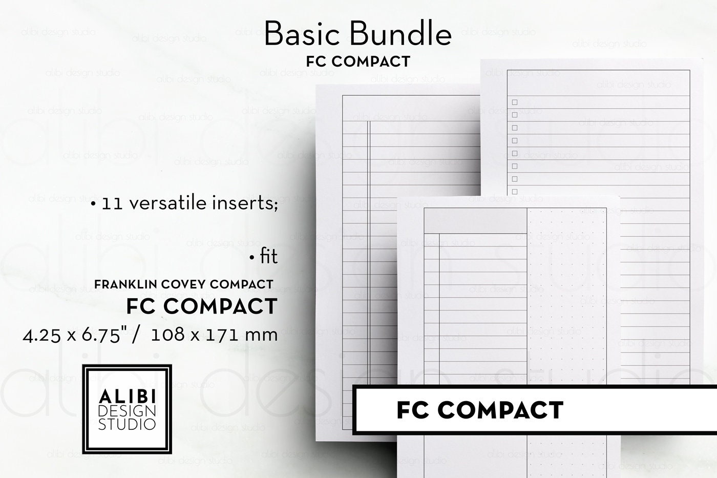 FC Compact Basic Bundle Grid Paper Dot Grid Paper Lined Paper | Etsy