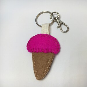 Adorable ice cream cone keyring fun novelty key ring | Etsy