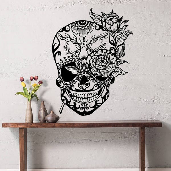 Skull Wall Decal - Etsy