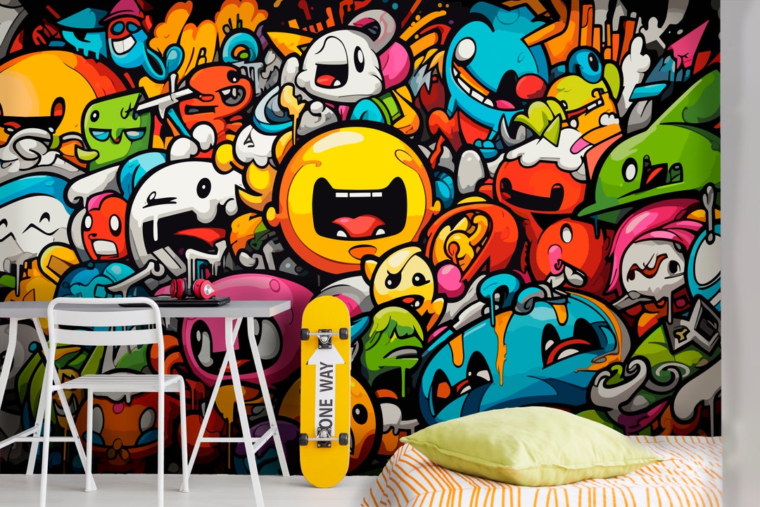 Graffiti wallpaper store