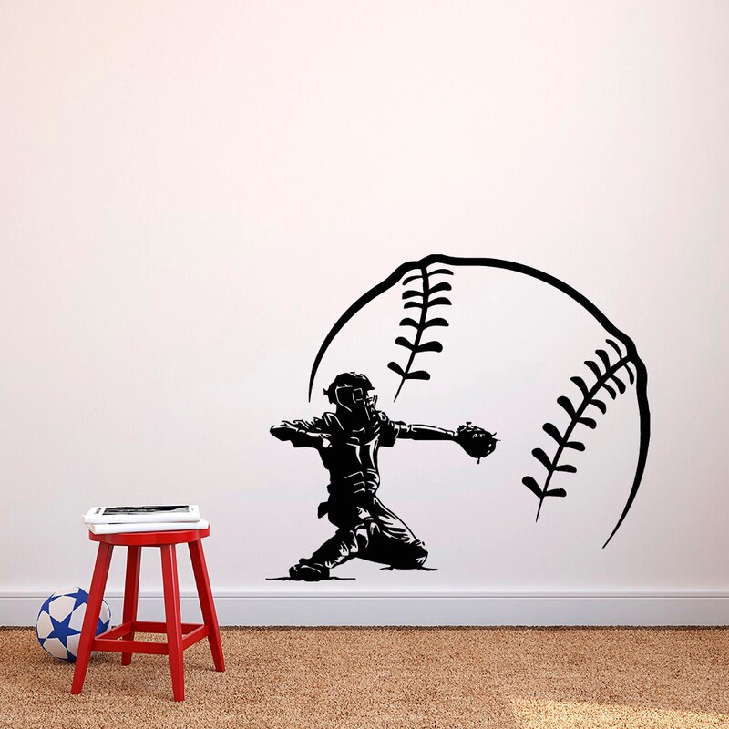Baseball Wall Decal - Etsy