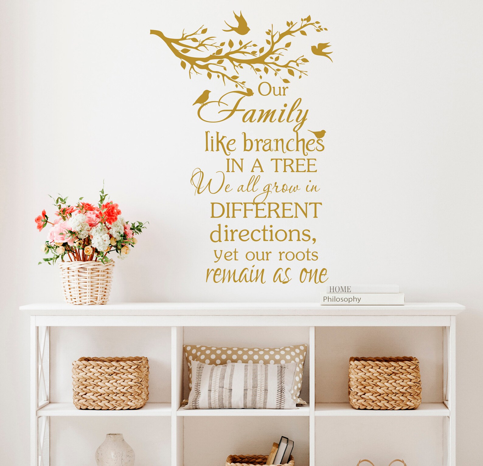 Family Quote Wall Decals Family Like Branches in A Tree - Etsy