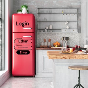 Login Decal for Door Nursery Boy. Login and Password Wall Sticker ...