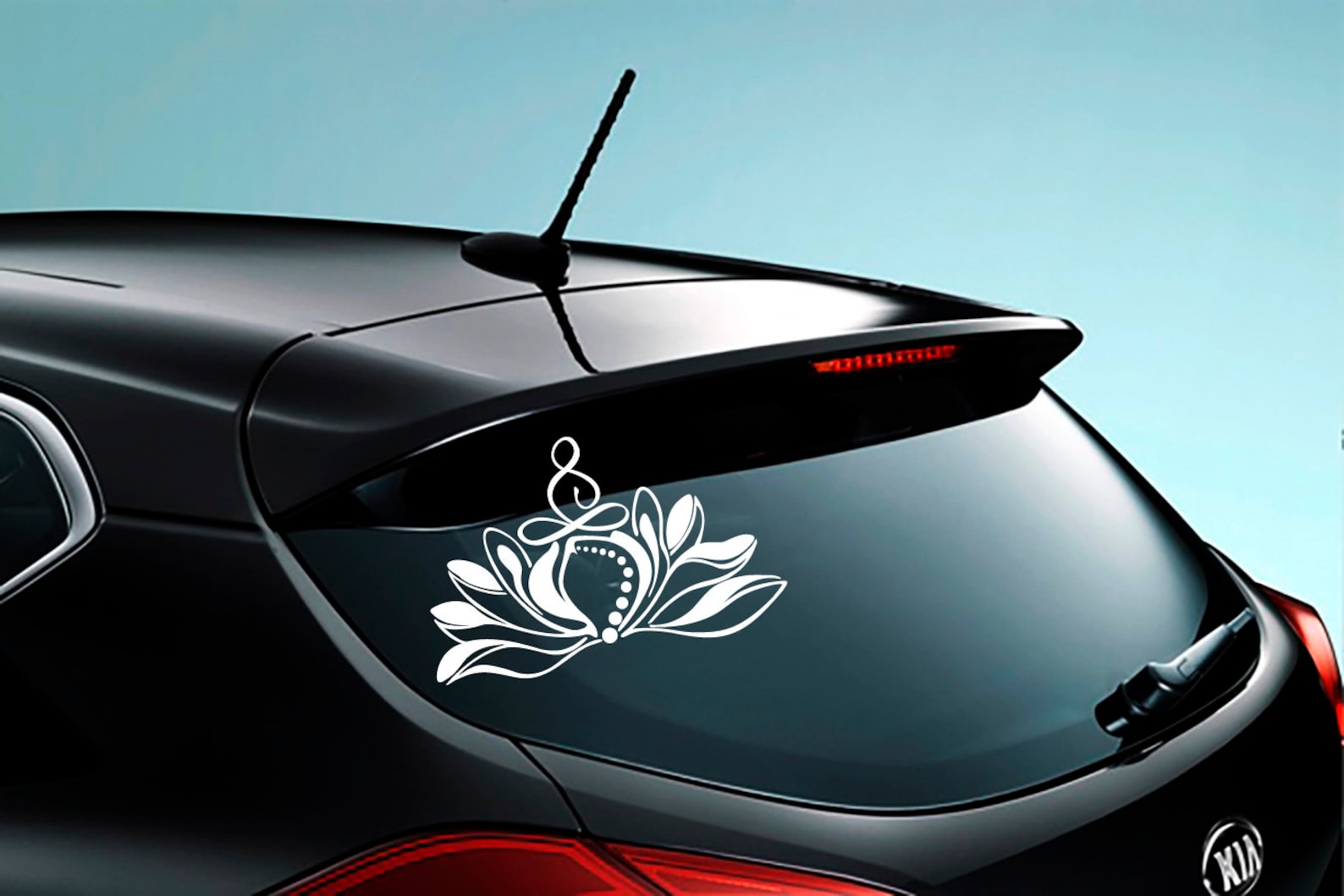 Lotus Car Decals Boho Decor Lotus Mandala Decal Mandala Car | Etsy