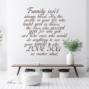 Wall Decal Quote Family. Family Love Decal. Family Vibe Vinyl Stickers ...