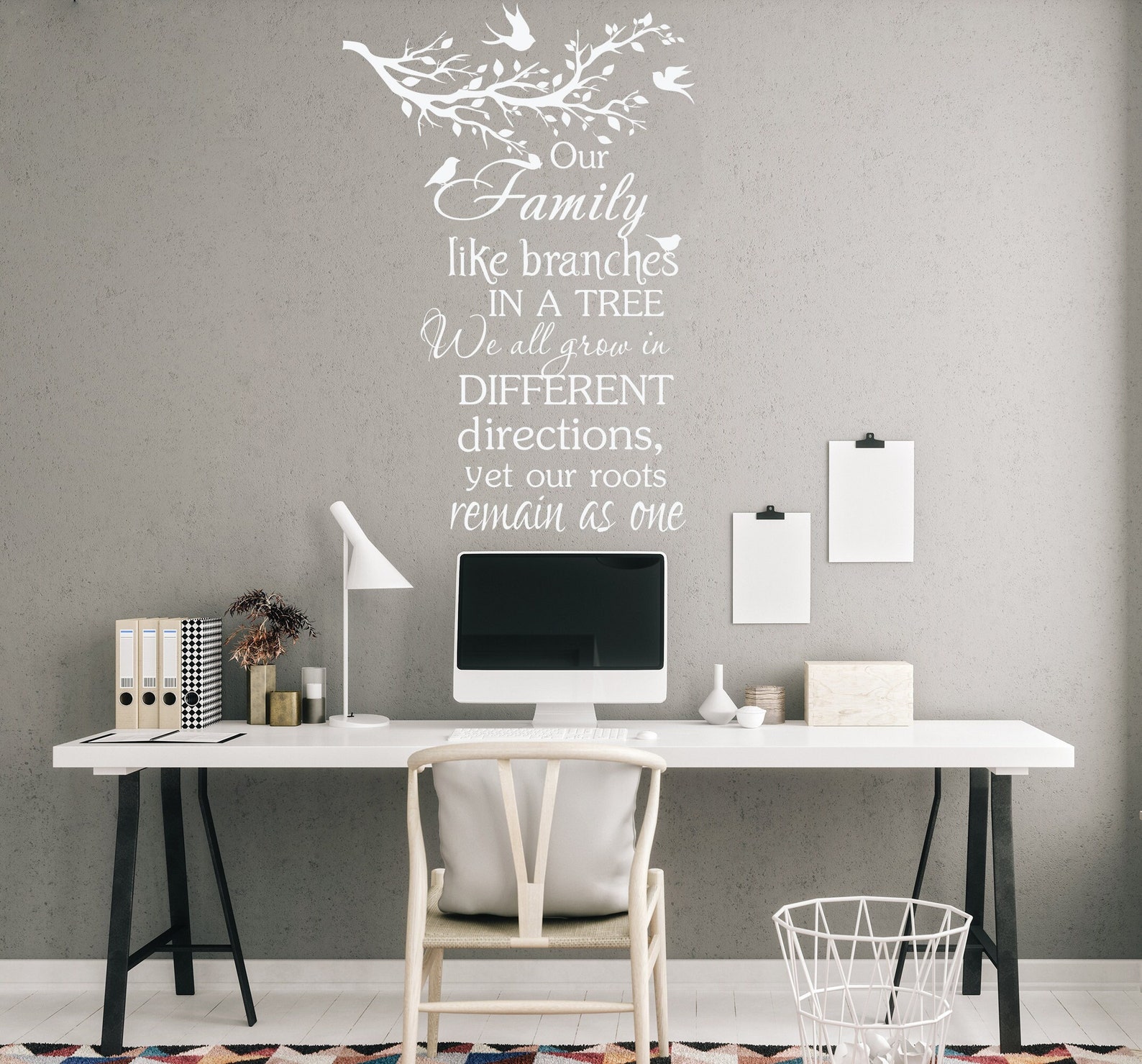 Family Quote Wall Decals Family Like Branches in A Tree - Etsy
