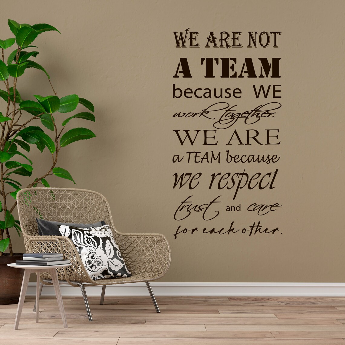 We are a team because we respect trust and care for each | Etsy