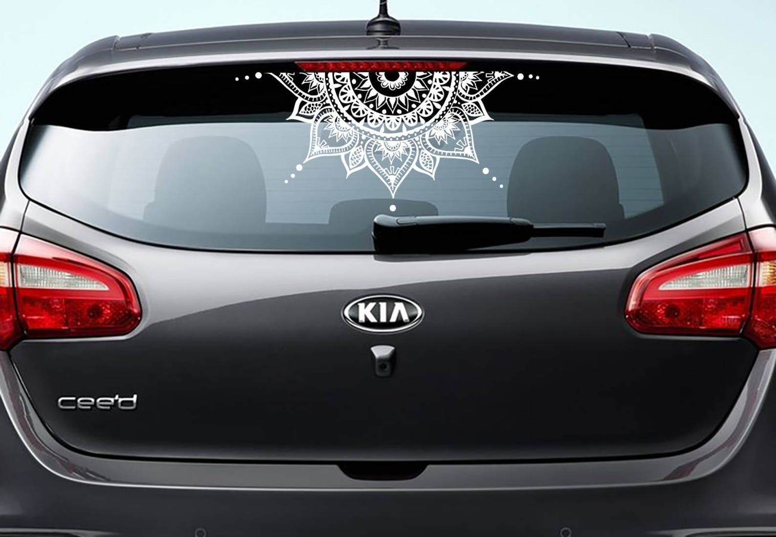 Mandala Car Decal Car Mandala Sticker Half Mandala Decal - Etsy